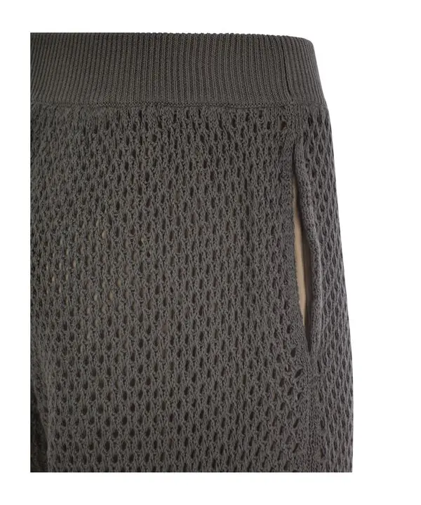 Brunello Cucinelli Net Knitted Straight Leg Trousers