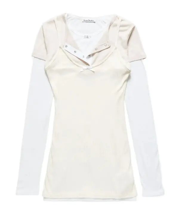 Acne Studios Layered-effect Bow-detail Mini Dress