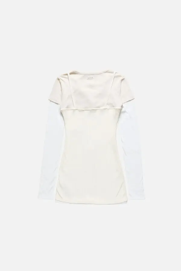 Acne Studios Layered-effect Bow-detail Mini Dress