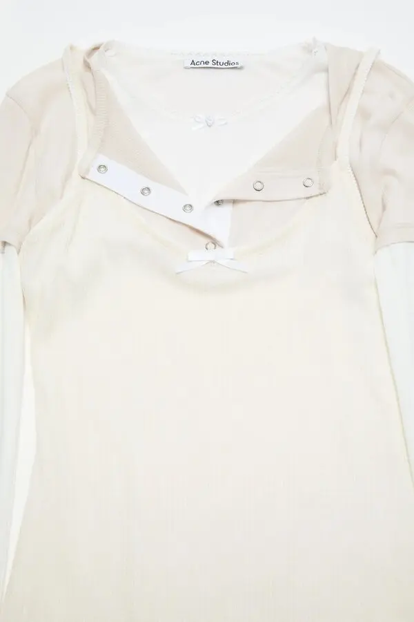 Acne Studios Layered-effect Bow-detail Mini Dress