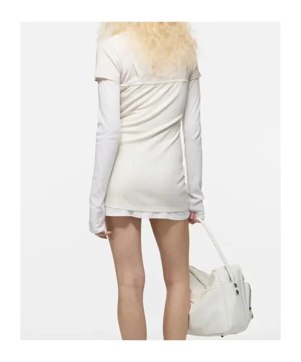 Acne Studios Layered-effect Bow-detail Mini Dress