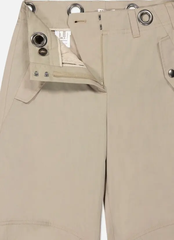 Brunello Cucinelli Wide Leg Drawstring Hem Casual Pants