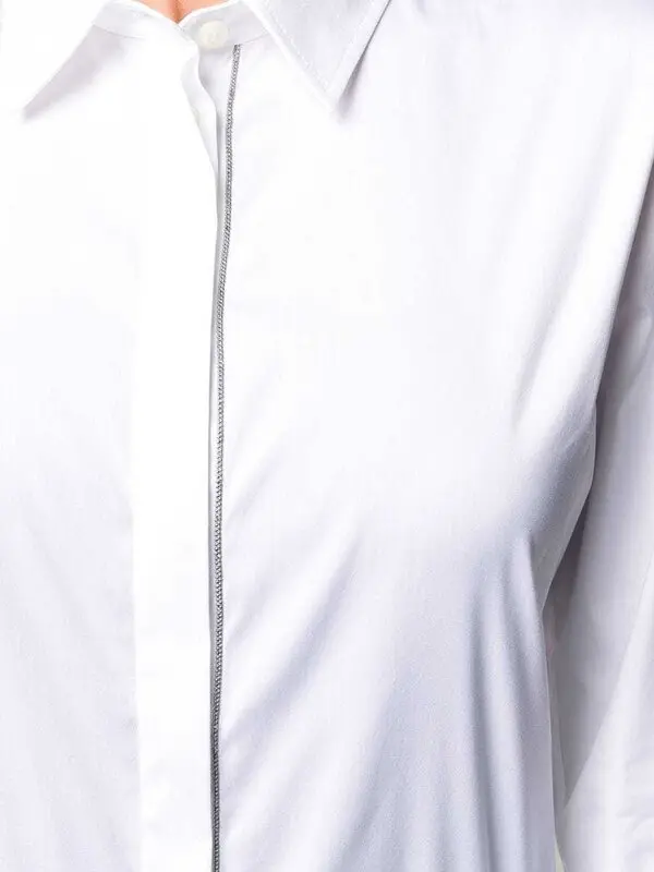 Brunello Cucinelli Monili Embellished Long-sleeved Shirt