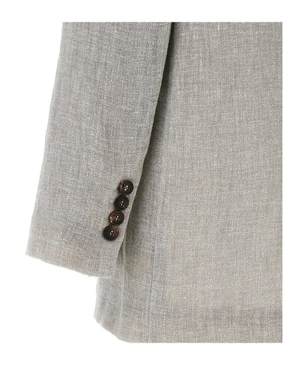 Brunello Cucinelli Single-breasted Blazer With Notched Lapel And Vented Back
