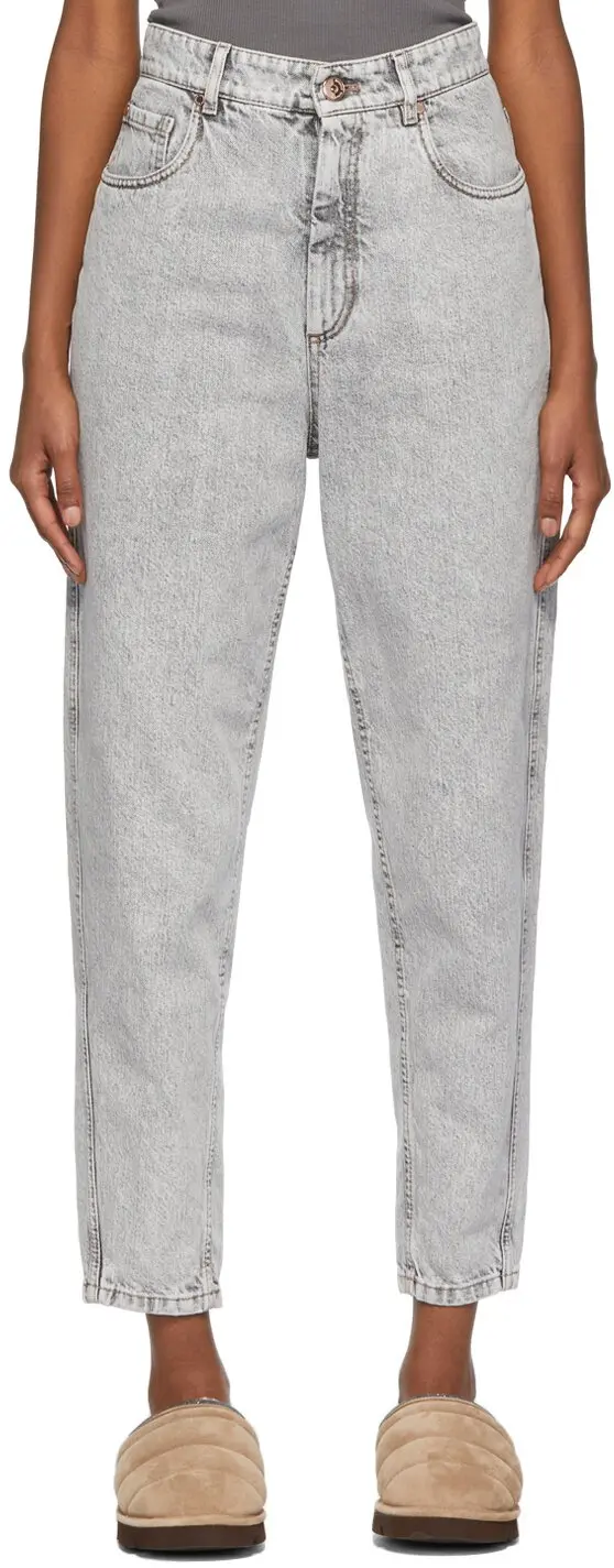 Brunello Cucinelli Faded Boyfriend Jeans