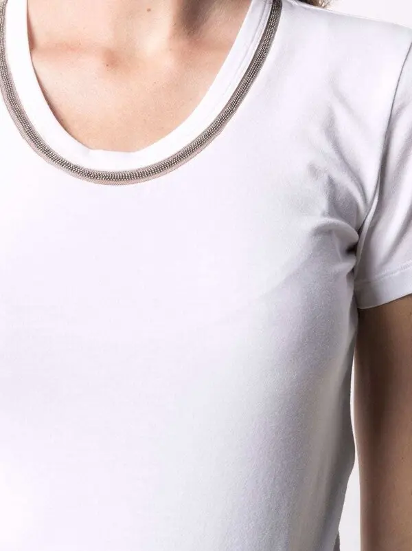 Brunello Cucinelli Monili-trim Stretch-cotton T-shirt