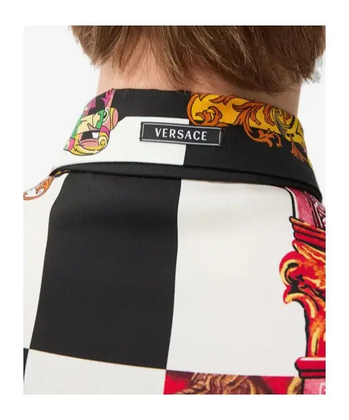 Versace Printed Silk-twill Regular Shirt