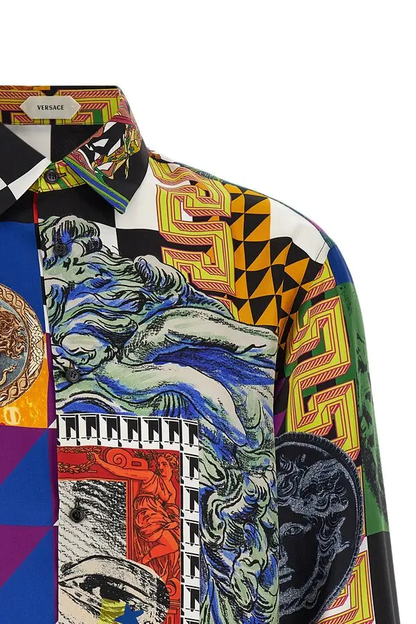 Versace Medusa Collage Printed Shirt - No