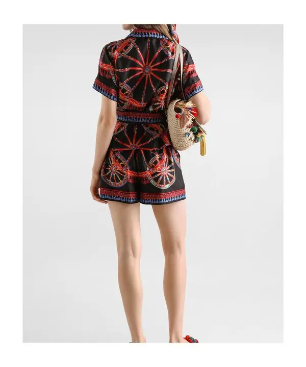 Dolce & Gabbana Printed Belted Shirt