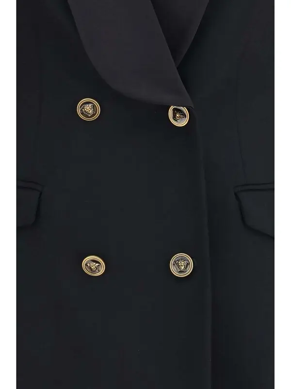 Versace Satin Shawl Double-breasted Blazer