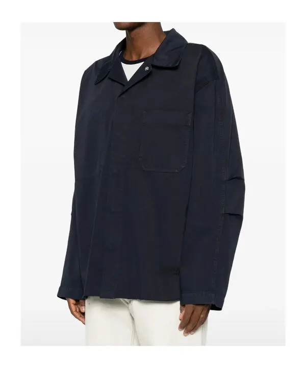 MAISON MARGIELA Concealed-fastening Patch-pocket Shirt Jacket - Black
