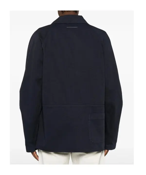 MAISON MARGIELA Concealed-fastening Patch-pocket Shirt Jacket - Black