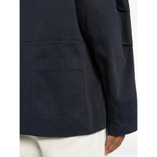 MAISON MARGIELA Concealed-fastening Patch-pocket Shirt Jacket - Black