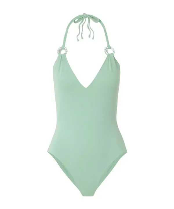Marysia Embellished Halter One-piece Swimsuit