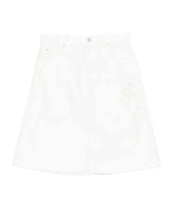 Marni Button-front Skirt With Floral Applique