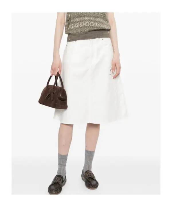 Marni Button-front Skirt With Floral Applique