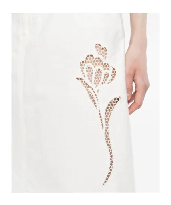 Marni Button-front Skirt With Floral Applique