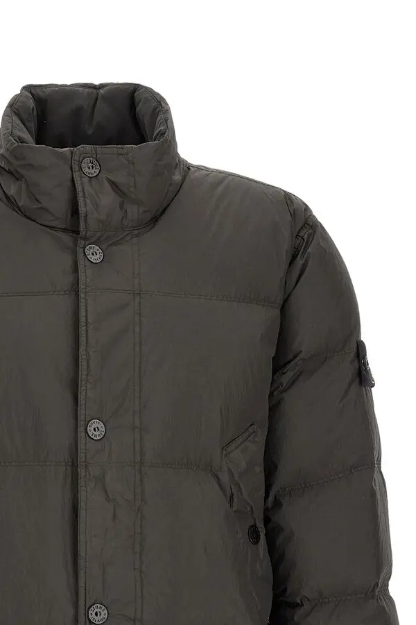 Stone Island Logo Patch Quilted Puffer Jacket