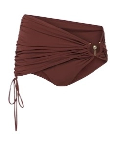Christopher Esber Embellished Ruched Bikini Bottoms - Brown