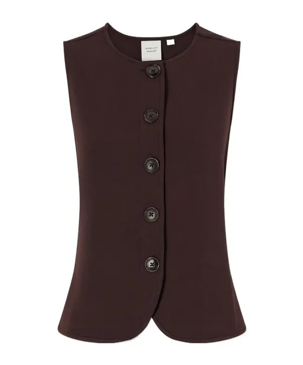 Varley Sleeveless Button-front Waistcoat