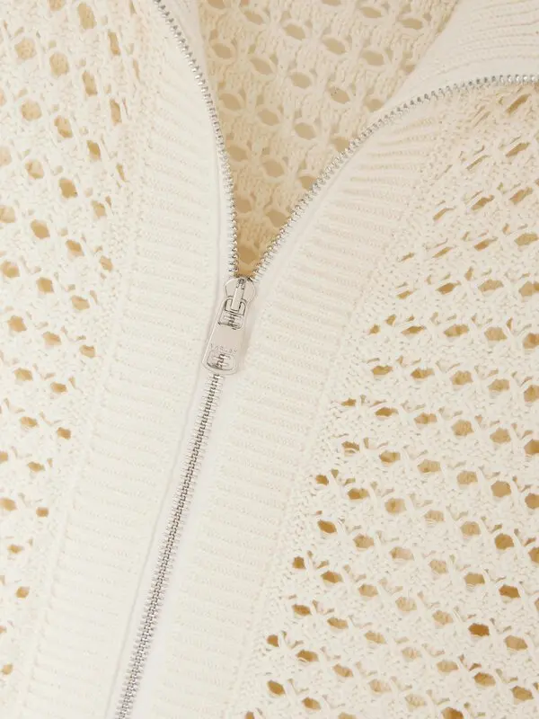 Varley Zip-up Loose Knit Sweater