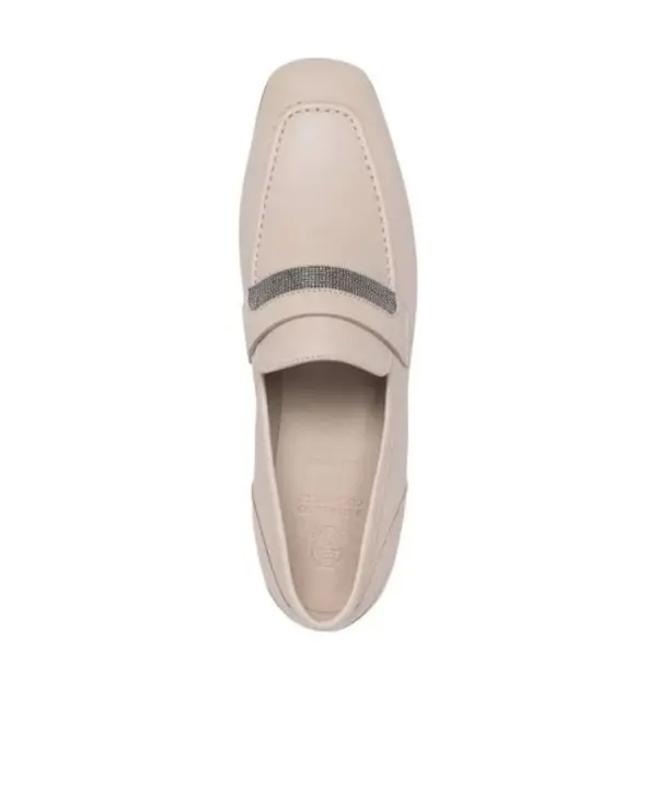 Brunello Cucinelli Monili Chain Leather Loafers