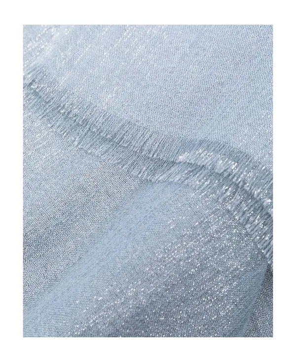 Brunello Cucinelli Metallic-threading Frayed Scarf