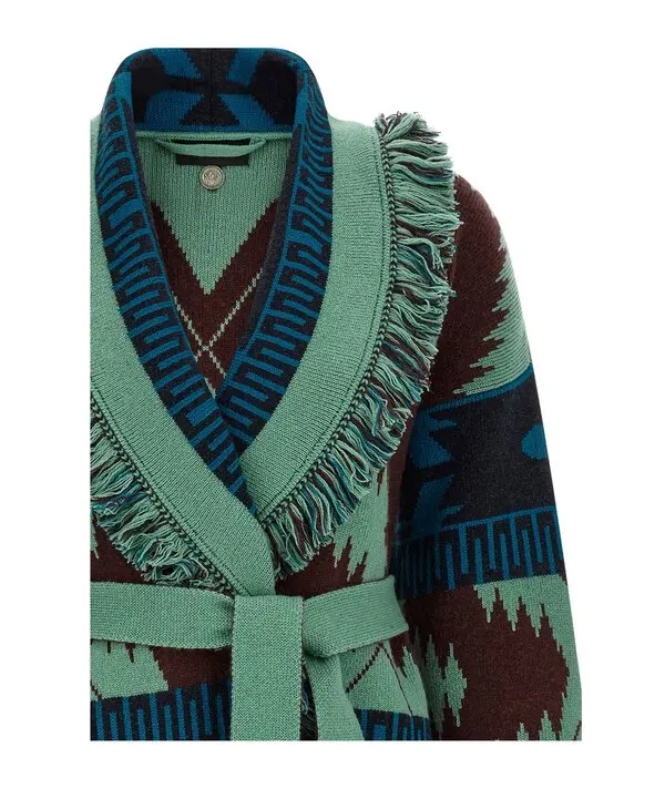 Alanui Icon Cardigan With Shawl Collar And Fringe