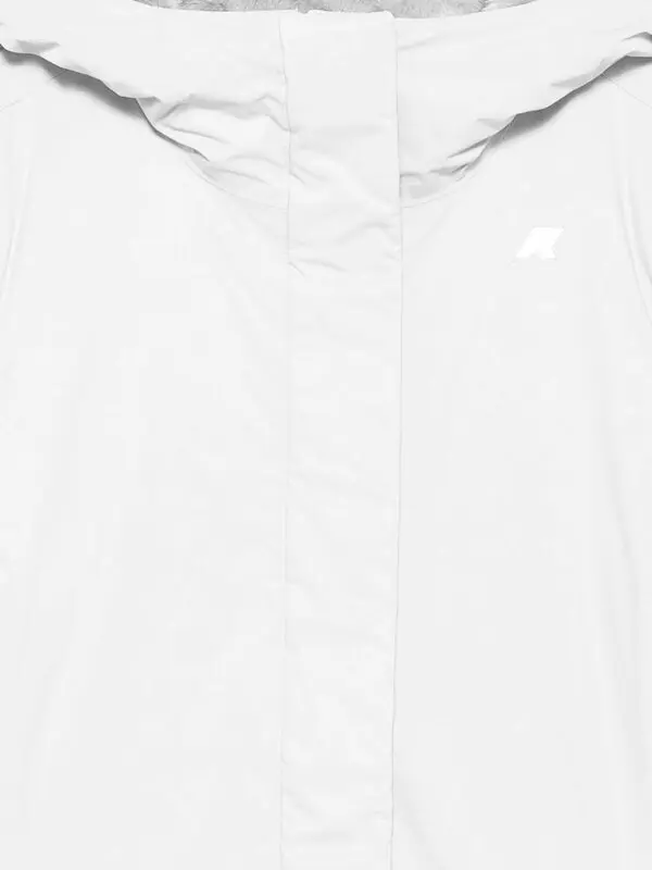 K-WAY Long-sleeved Hooded Coat With Logo Detail