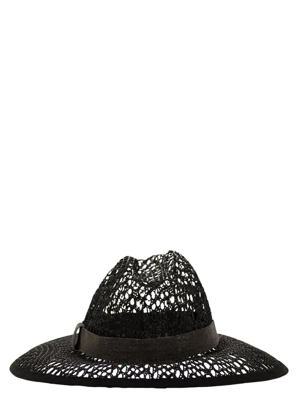 Brunello Cucinelli Hat With Ribbon And Cutouts
