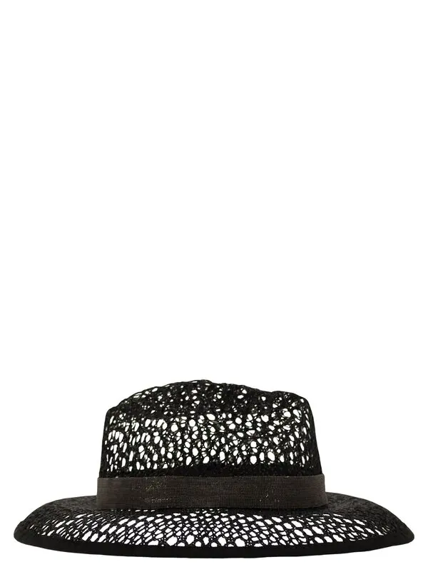 Brunello Cucinelli Hat With Ribbon And Cutouts