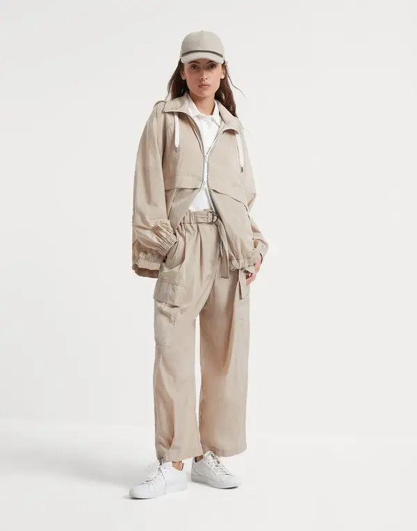 Brunello Cucinelli Monili-trim High-waisted Cargo Trousers