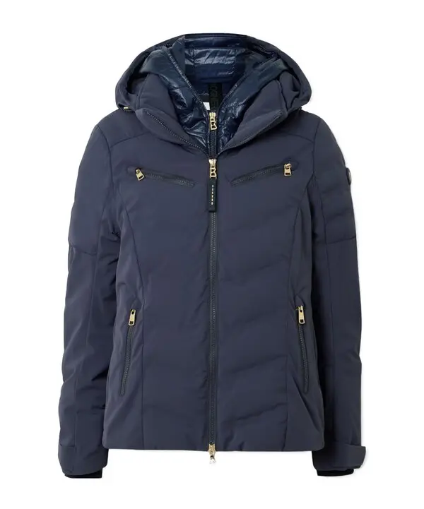 Bogner Kea Hooded Layered Padded Quilted Shell Ski Jacket - Black