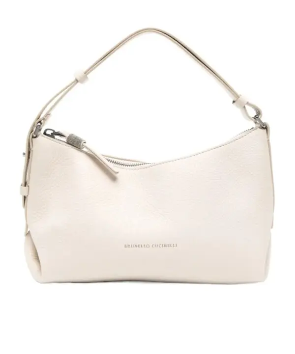 Brunello Cucinelli Logo-stamp Leather Top-handle Bag