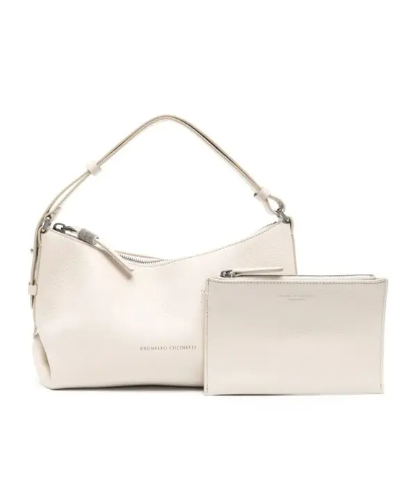 Brunello Cucinelli Logo-stamp Leather Top-handle Bag