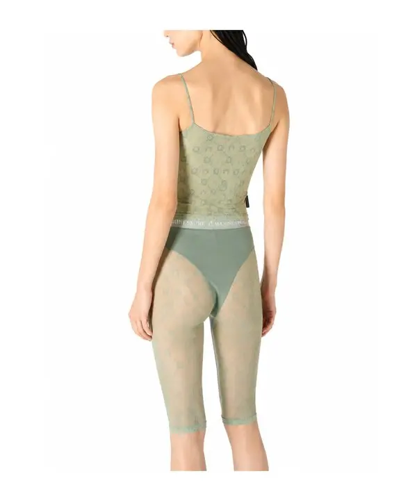 MARINE SERRE Moonogram Mesh Strappy Top