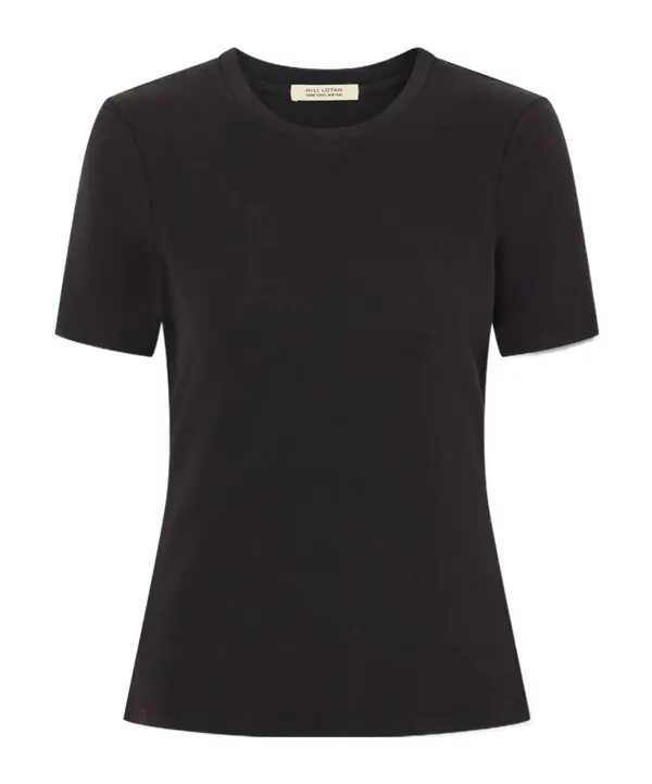 NILI LOTAN Fitted Mid-sleeve T-shirt - Black