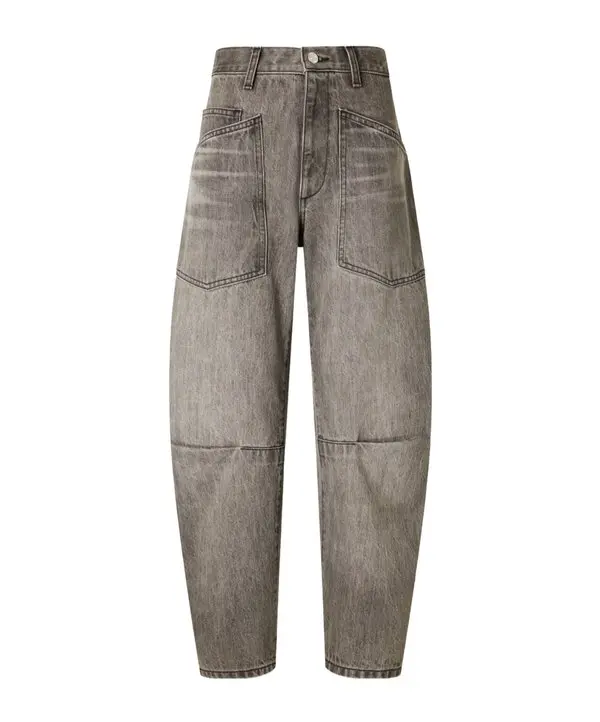 NILI LOTAN Mid-rise Barrel-leg Jeans