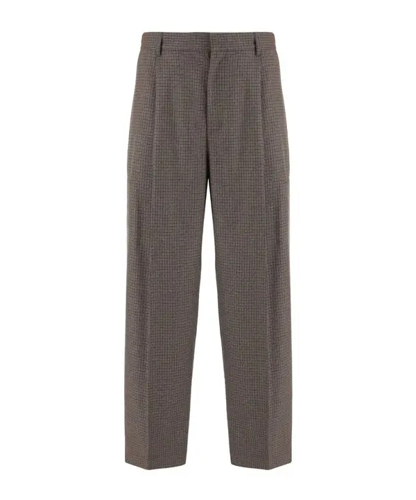 DARKPARK Houndstooth Checked Wide-leg Trousers