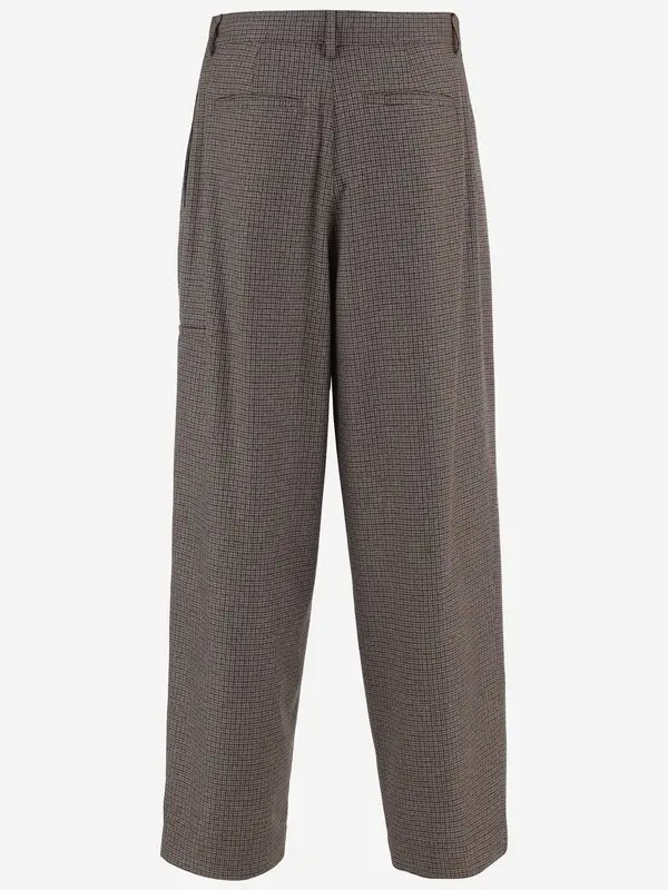 DARKPARK Houndstooth Checked Wide-leg Trousers