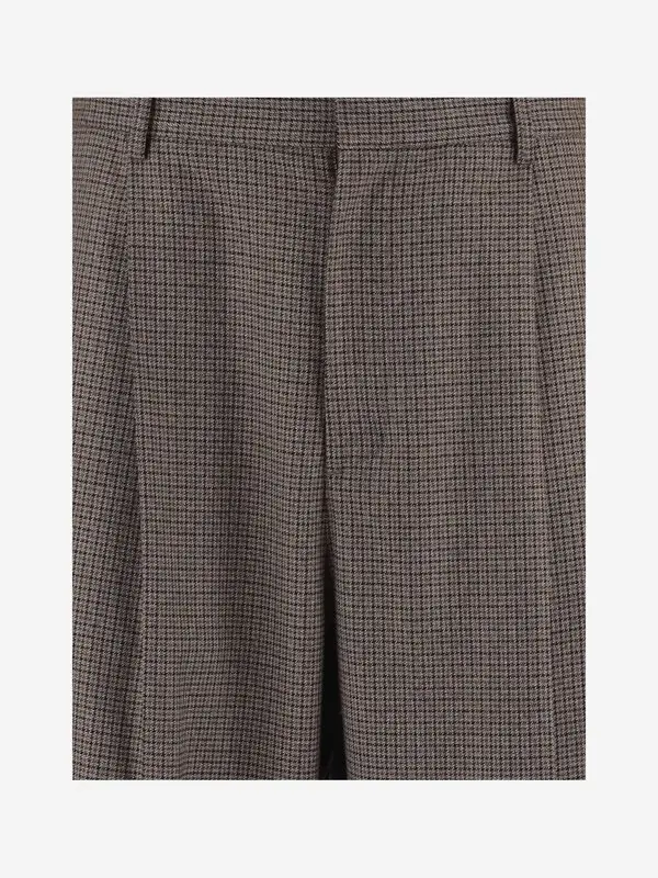 DARKPARK Houndstooth Checked Wide-leg Trousers