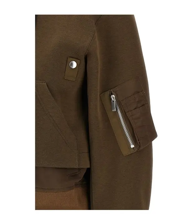 Sacai Sponge Sweat Panelled Hoodie