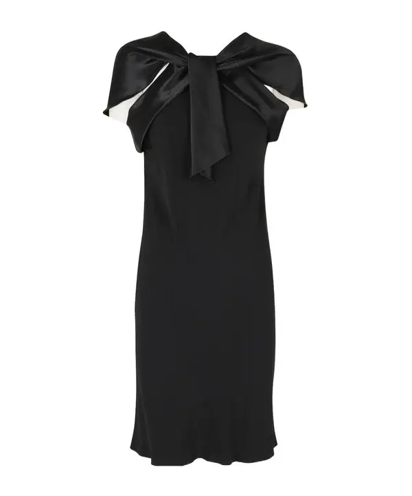 Alberta Ferretti Bow-detail Dress - Black