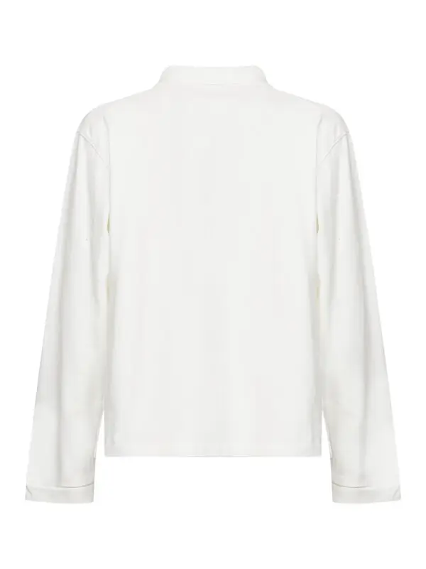 Studio Nicholson Open Collar Long Sleeve Polo Shirt
