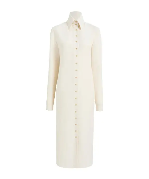 Khaite Ivanna Shirtdress - Cream