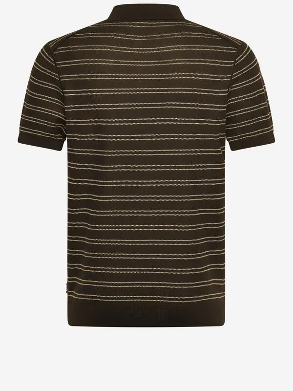 Hugo Boss Narciso Striped Knit Polo Shirt