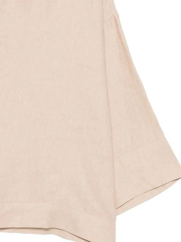 Eleventy Spread-collar Short-sleeve Blouse