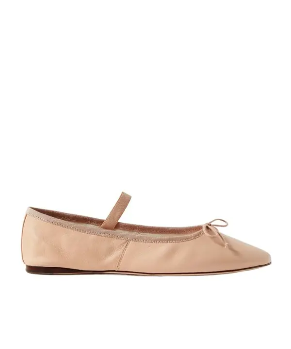 LOEFFLER RANDALL Bow Embellished Flat Shoes - Nude
