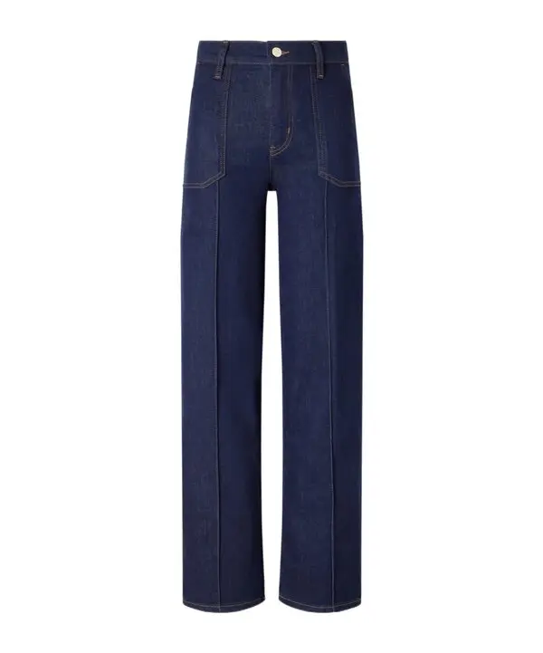 FRAME High-waisted Straight-leg Jeans