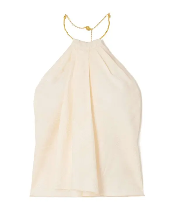 Johanna Ortiz Jacquard Halterneck Top